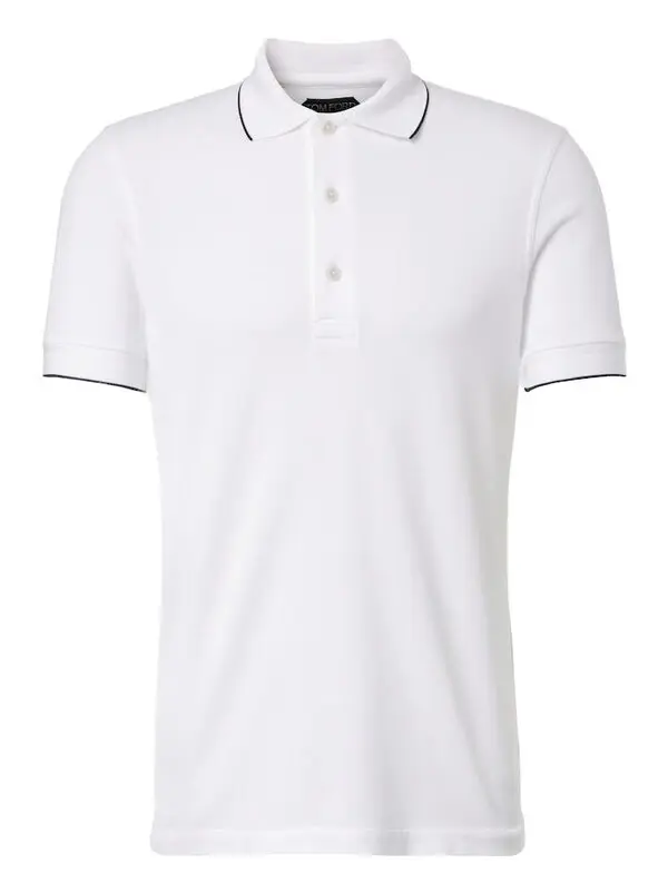 TOM FORD Piqué Polo Shirt - White
