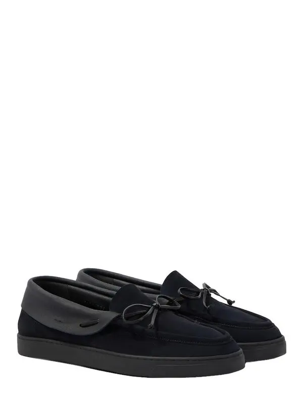 Giorgio Armani Suede Loafers - Blue
