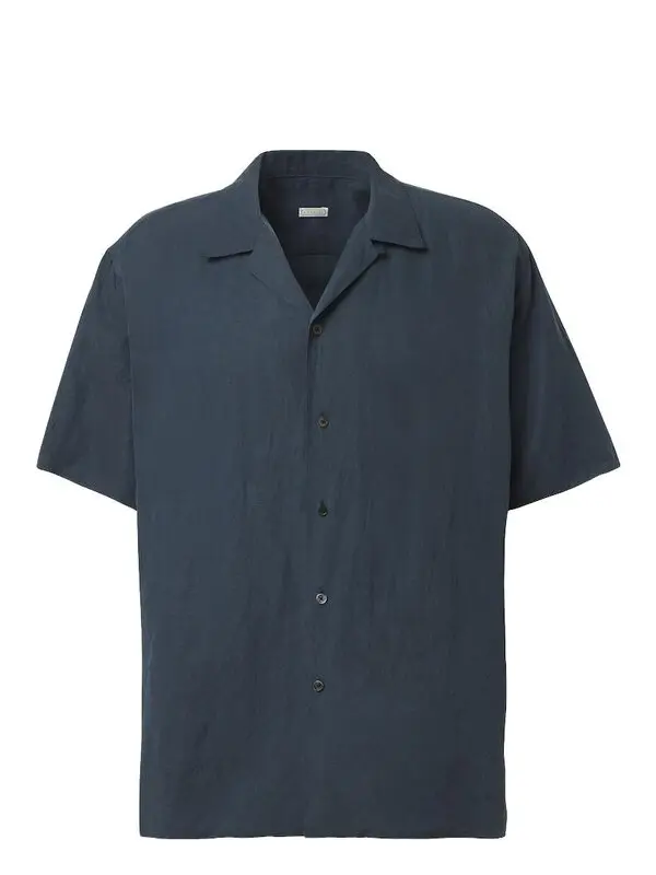 A.PRESSE Vintage Silk And Linen Shirt - Blue