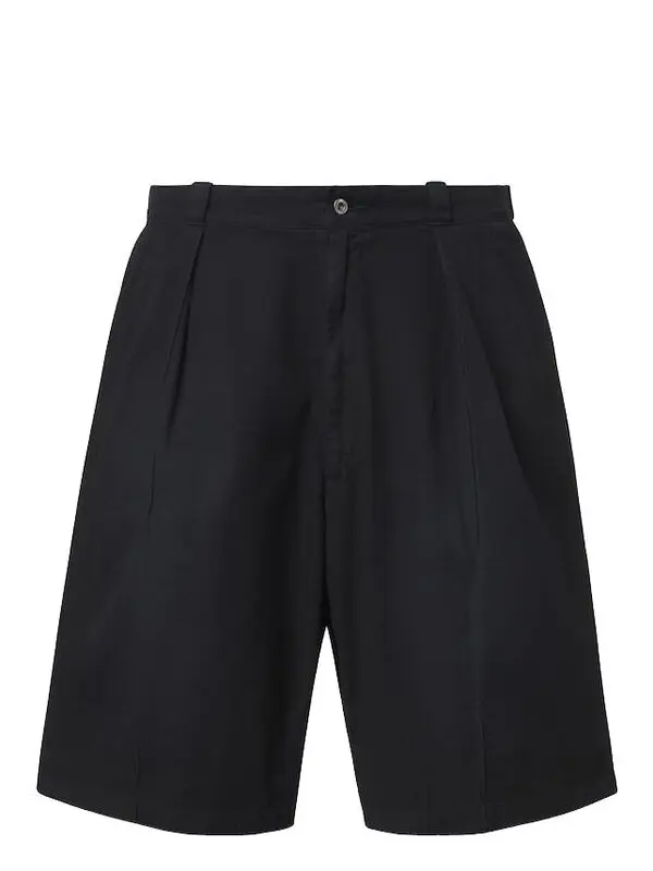 A.PRESSE Vintage Cotton Shorts - Black