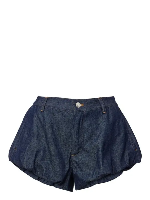 FRAME The Shell Denim Shorts - Blue