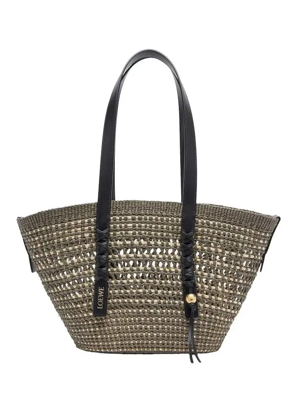 Loewe Braid Medium Basket Bag - Green
