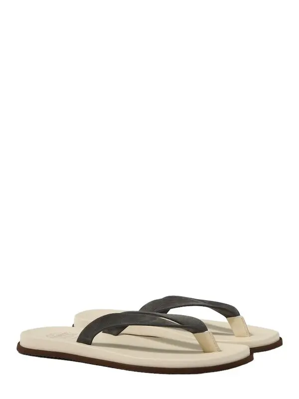 Brunello Cucinelli Suede Thong Sandals - Grey