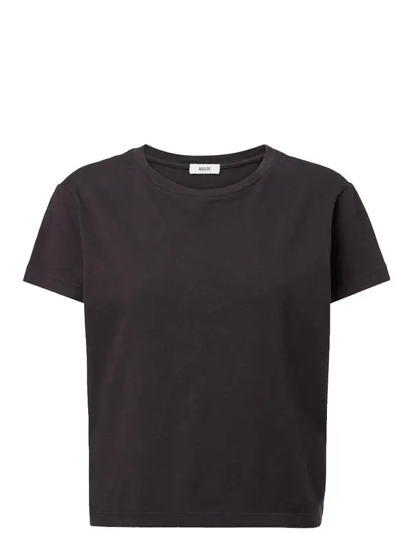 AGOLDE Heather Cotton T-shirt - Black