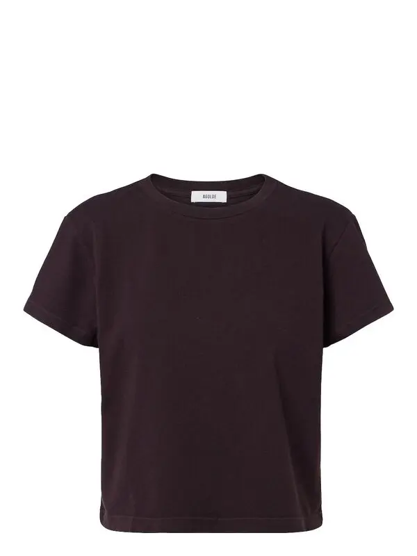 AGOLDE Adine Cotton Jersey T-shirt - Purple