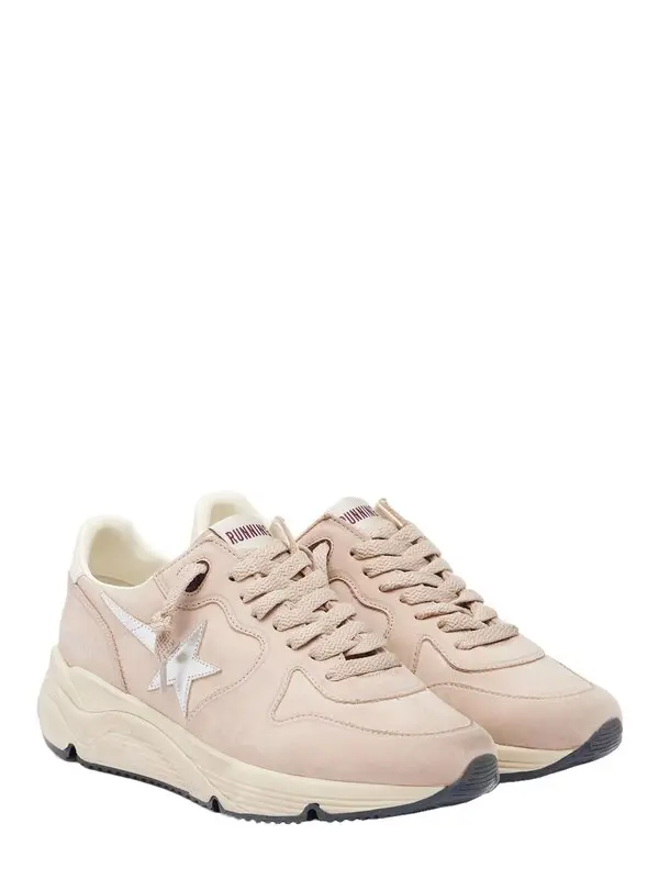 GOLDEN GOOSE Running Sole Leather Sneakers - Pink