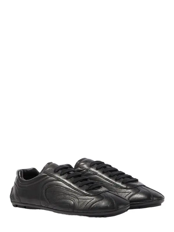 Prada Montecarlo Re-edition 2005 Leather Sneakers - Black