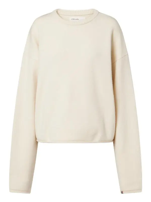 Extreme Cashmere N°426 Comfy Cashmere-blend Sweater - White