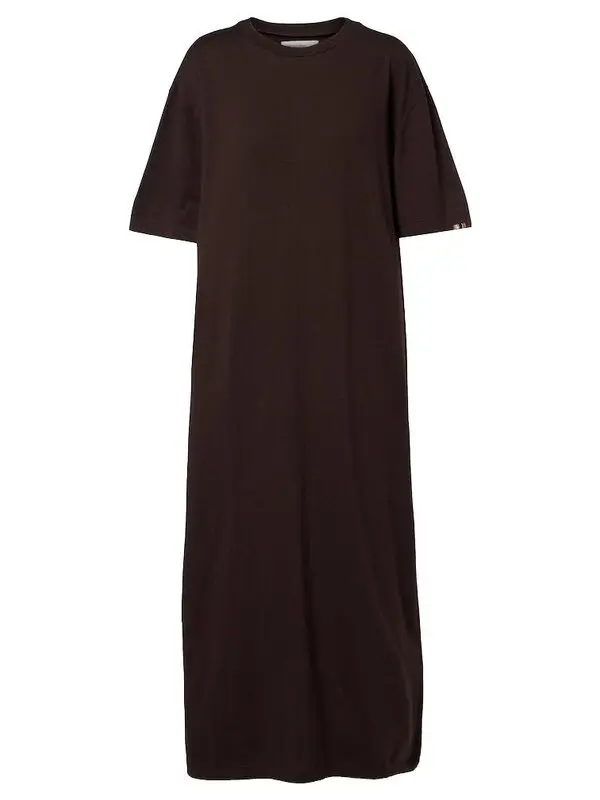 Extreme Cashmere N°321 Kris Cotton And Cashmere Maxi Dress - Brown