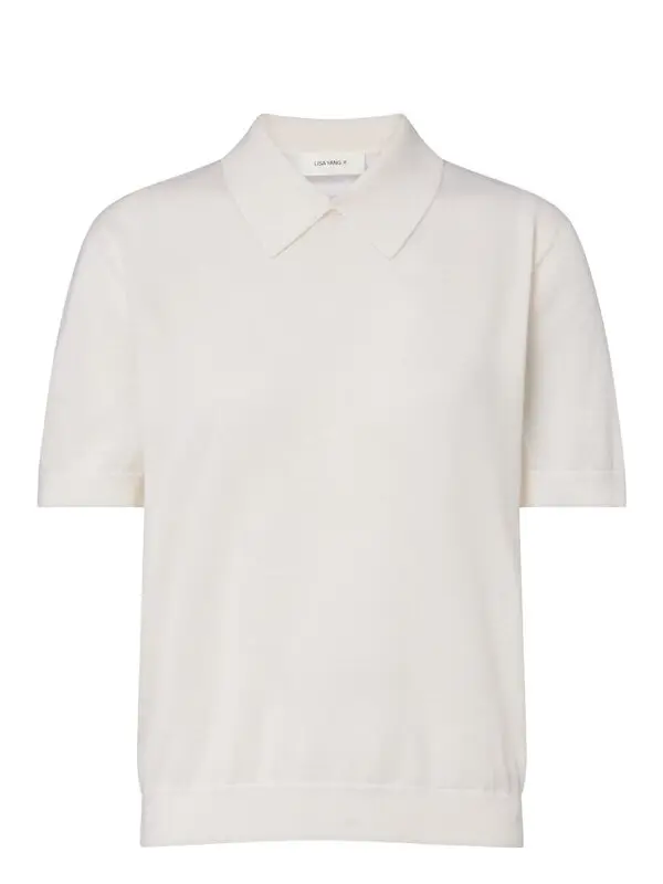 LISA YANG Cashmere Polo Sweater - White