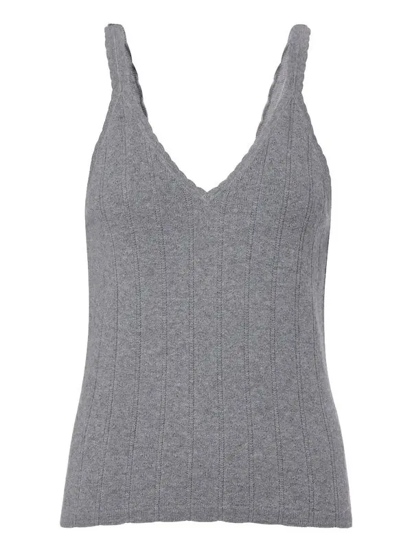 LISA YANG Suni Cotton And Cashmere Tank Top - Grey