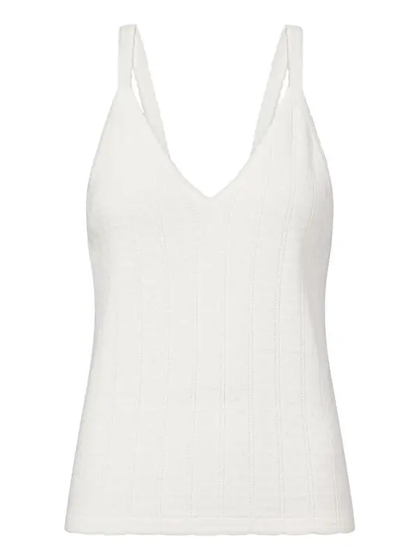 LISA YANG Suni Cotton And Cashmere Tank Top - White