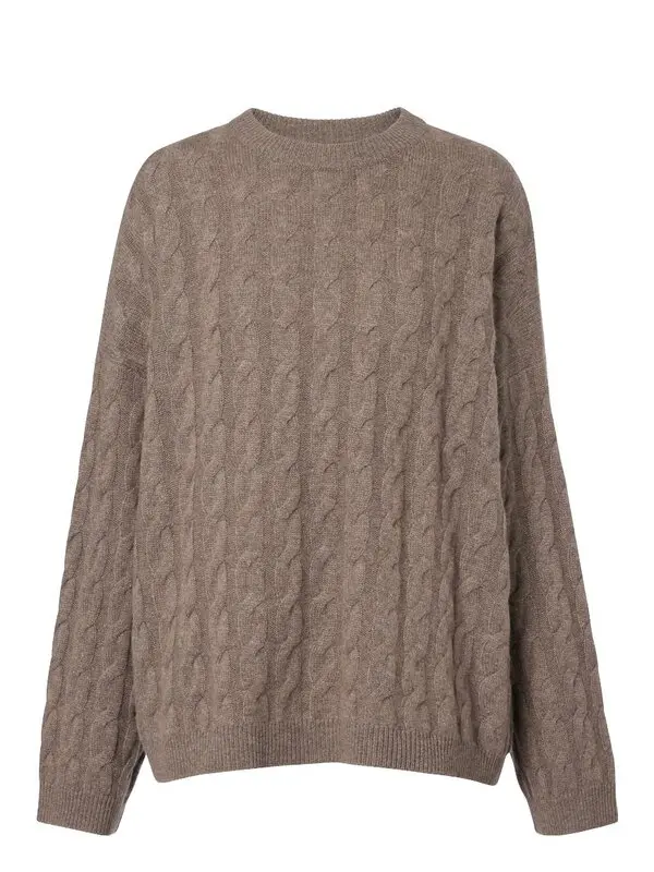 LISA YANG Seymour Cable-knit Cashmere Sweater - Grey