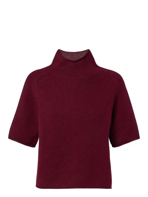 LISA YANG Fride Cashmere Turtleneck Sweater - Burgundy