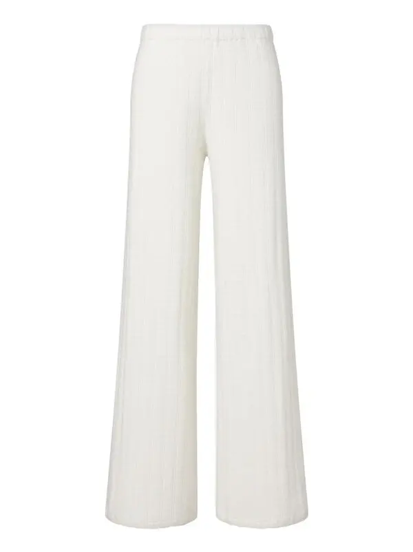 LISA YANG Shannen Wide-leg Pants In Cotton And Cashmere - White