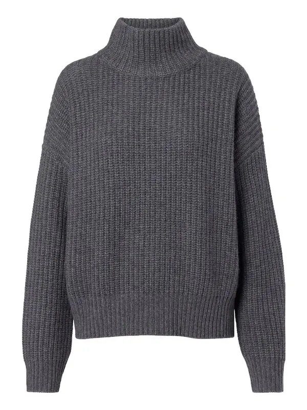 LISA YANG Julina Turtleneck Cashmere Sweater - Grey