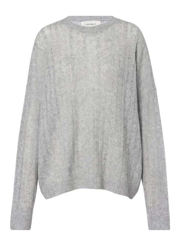 LISA YANG Amabel Cashmere And Silk Blend Sweater - Grey