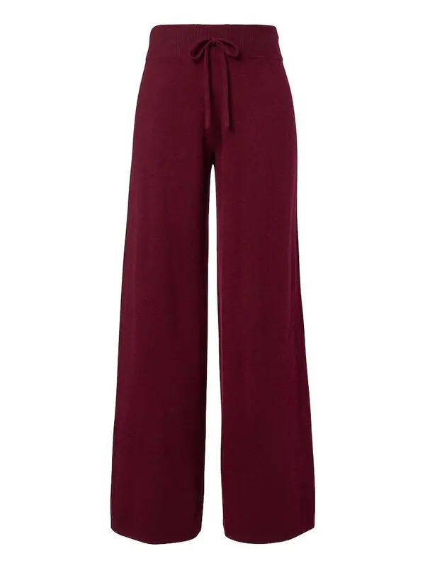 LISA YANG Cashmere Wide-leg Pants - Burgundy