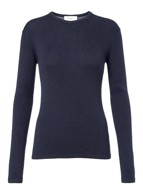 LISA YANG Vivian Cotton And Cashmere Sweater - Blue