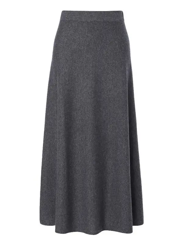 LISA YANG Cashmere Midi Skirt - Grey