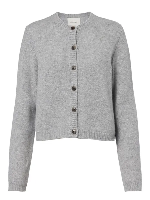 LISA YANG Felicia Cashmere And Silk Cardigan - Grey