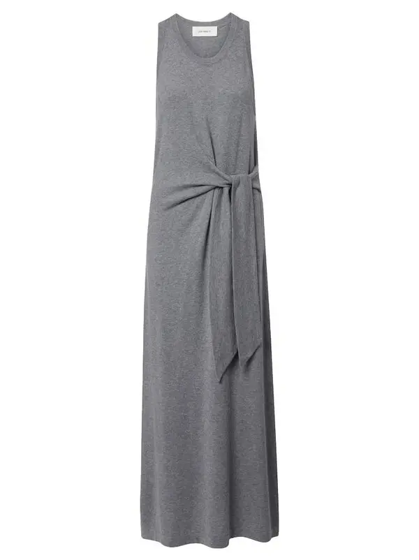 LISA YANG Angeline Cotton And Cashmere Maxi Dress - Grey