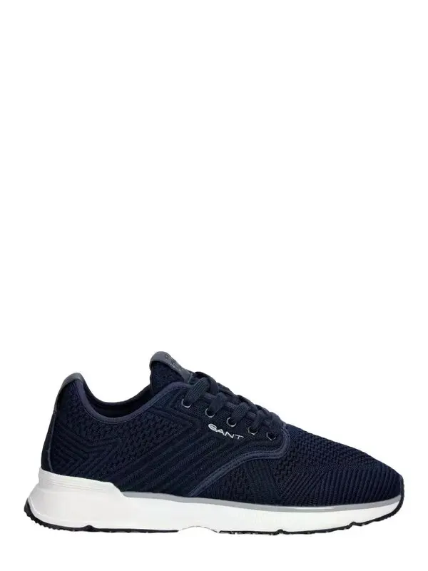 Gant Knit-texture Panelled Sneakers - Blue