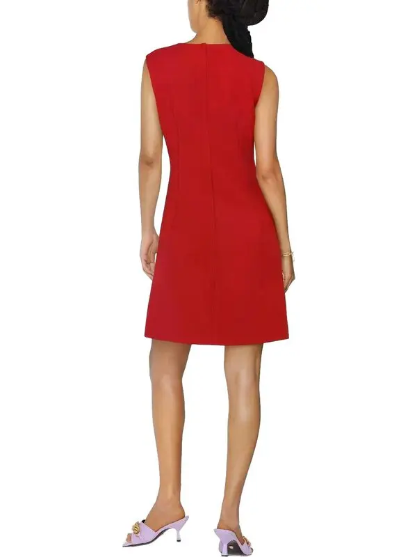 Dolce & Gabbana Sleeveless Virgin Wool Mini Dress - Red