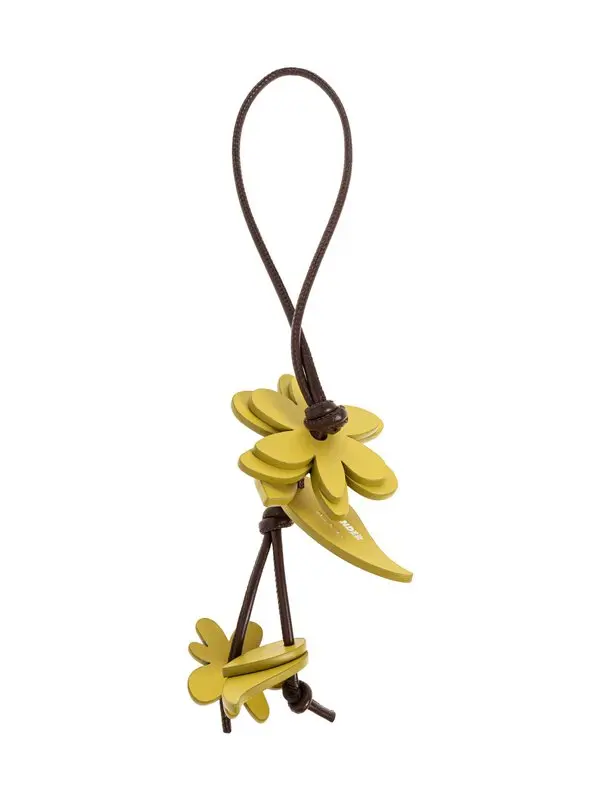 JIL SANDER Leather Bag Tag - Yellow
