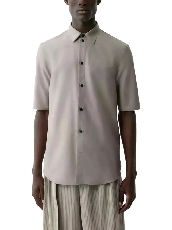 Calvin Klein Short-sleeve Button-up Shirt - Grey