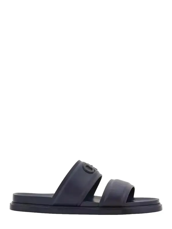 FERRAGAMO Gancini Ornament Slides - Blue