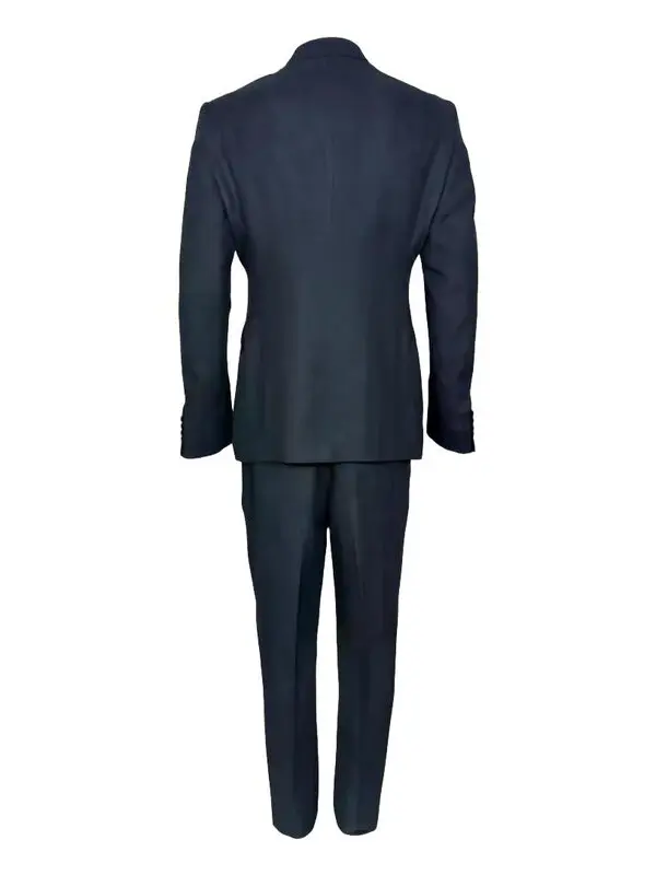 Giorgio Armani Double-breasted Peak-lapel Suit - Blue