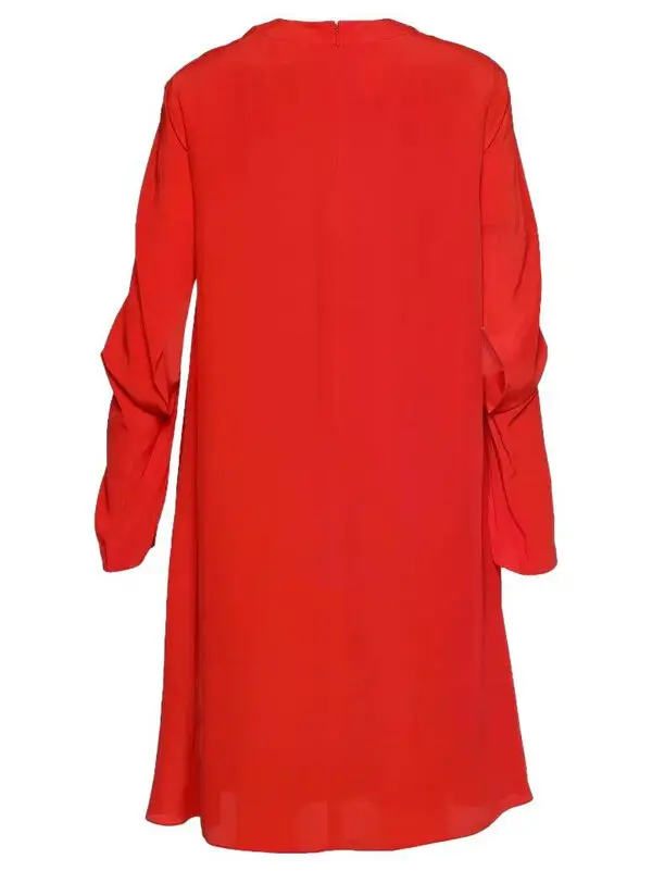 Balenciaga Crepe Oversized Shift Dress - Red