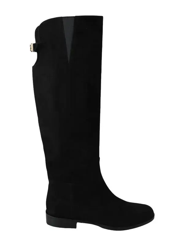 Dolce & Gabbana Logo Plaque Knee-high Boots - Black