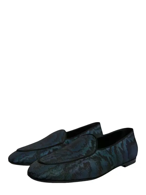 Dolce & Gabbana Caravaggio Printed Fabric Loafers - Blue