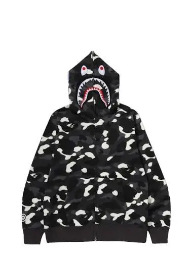 A BATHING APE City Camo Shark Regular Fit Full Zip Hoodie - Black