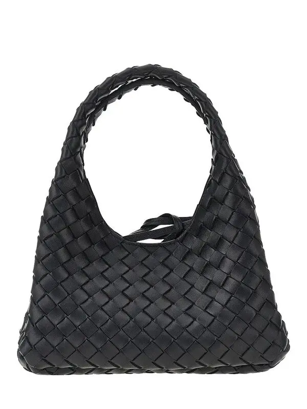 Bottega Veneta Intrecciato Nappa Leather Small Campana Bag - Black