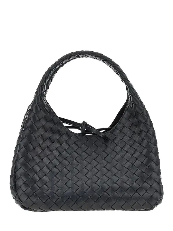 Bottega Veneta Intrecciato Nappa Leather Campana Bag - Black