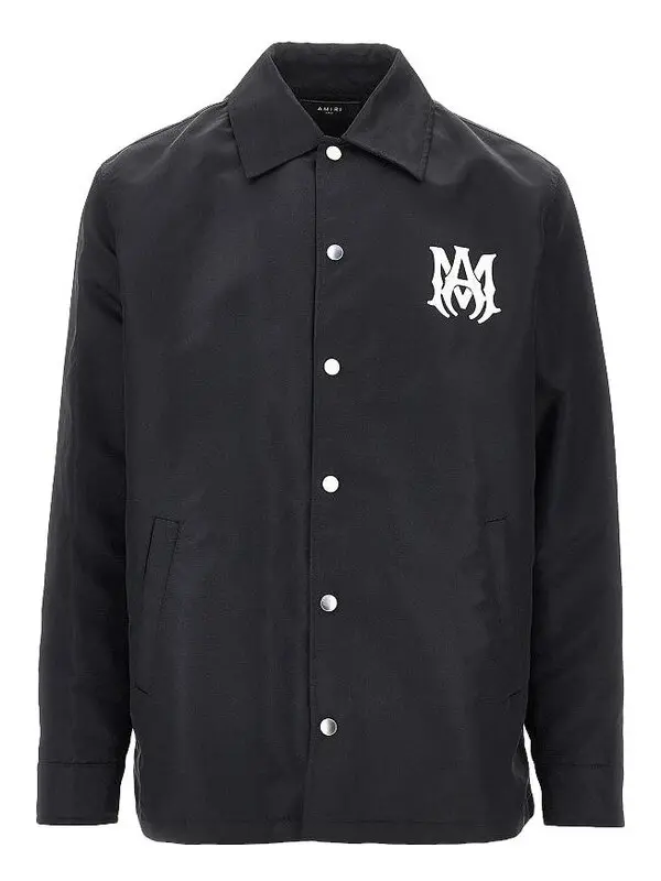 Amiri Ma" Nylon Coach Jacket - Black