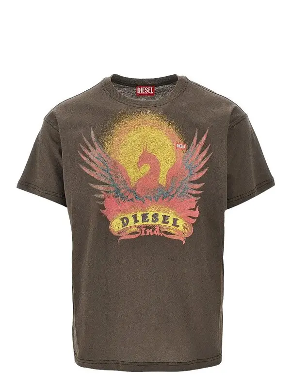 DIESEL® Phoenix' Print T-hirt - Green