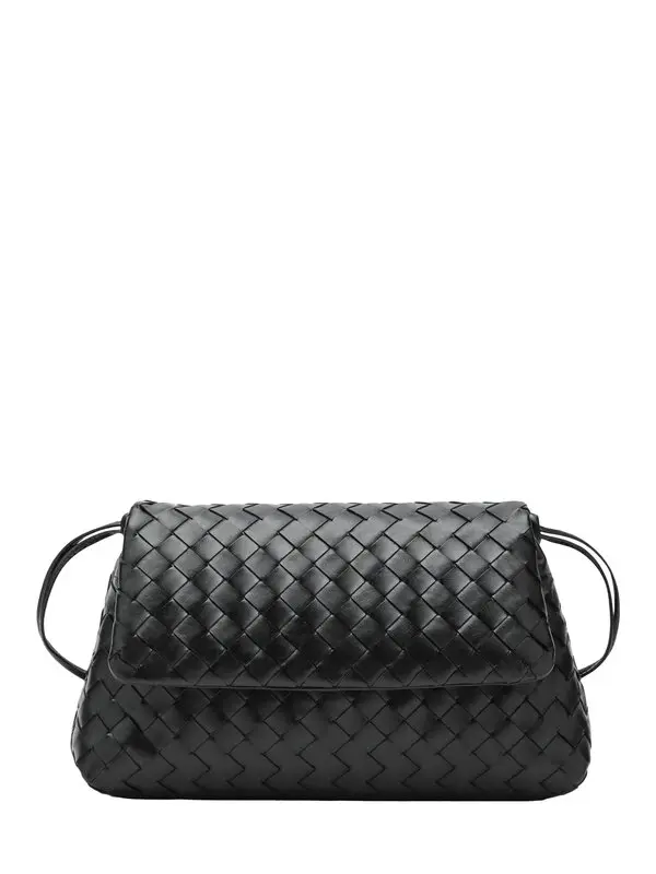 Bottega Veneta Intrecciato Giorno Clutch - Black