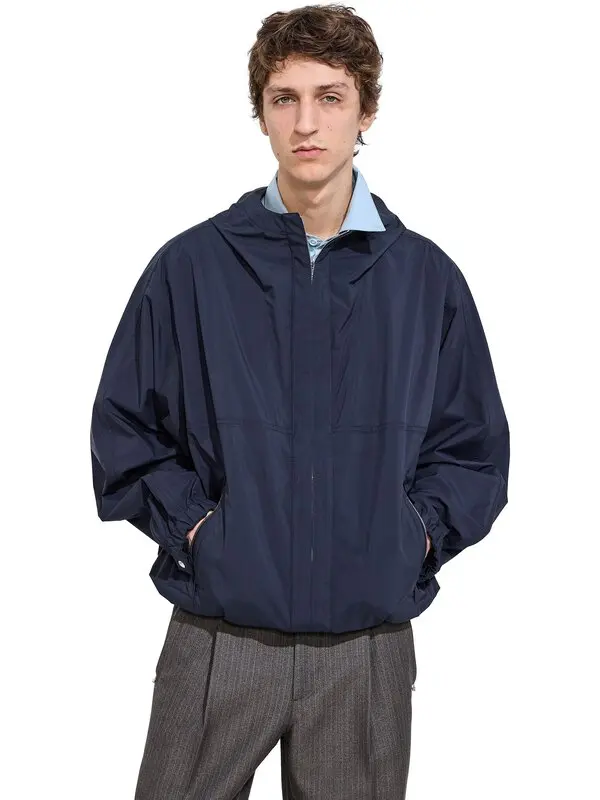 Bottega Veneta Technical Hooded Blouson - Dark Navy