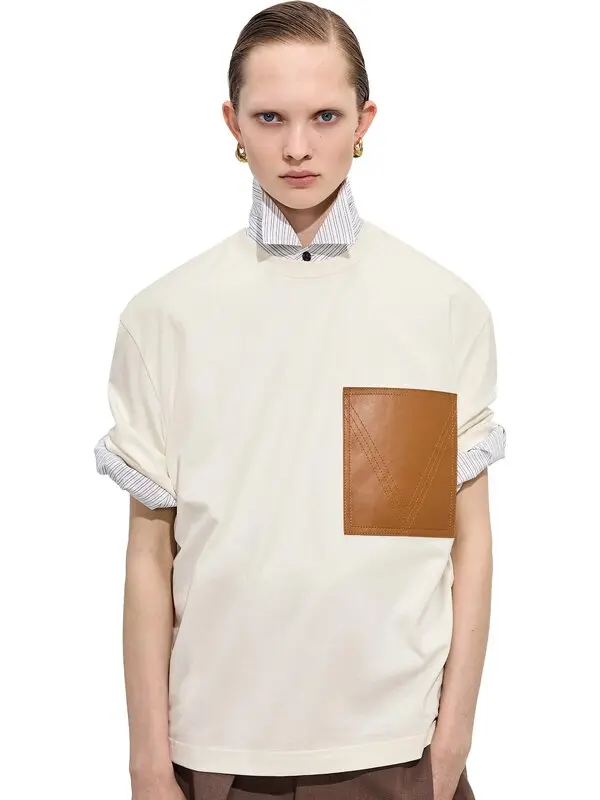 Bottega Veneta Cotton Jersey T-shirt - Parchment