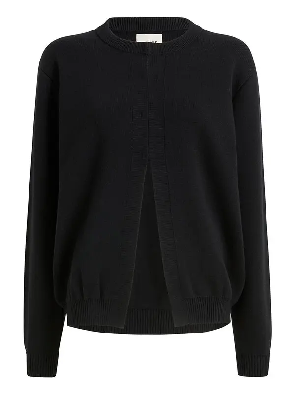 Khaite Cooper" Cardigan In Wool And Cashmere - Black