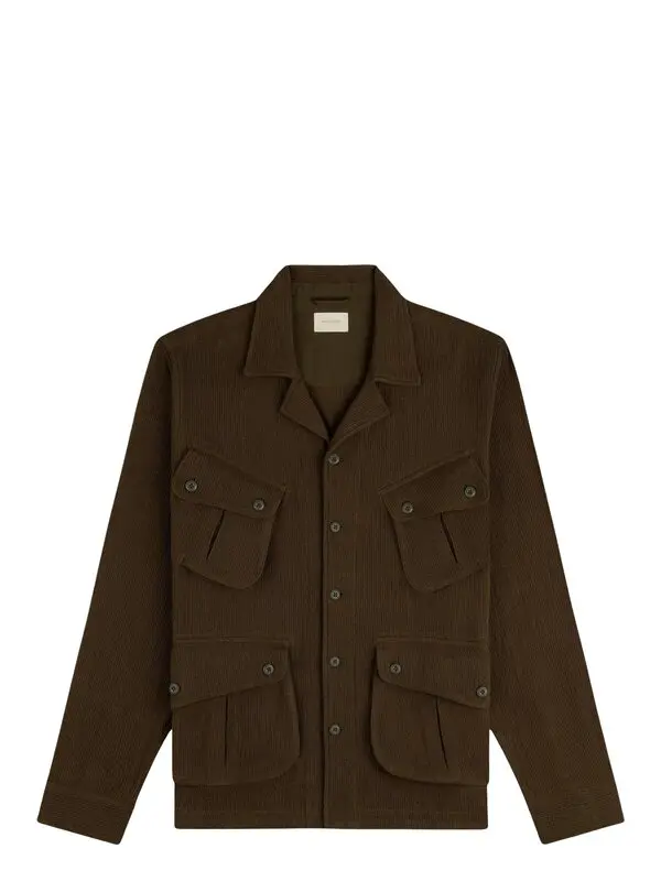 Aimé Leon Dore Textured Knit Shirt Jacket - Brown