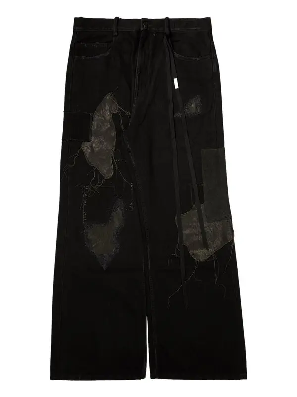 ANN DEMEULEMEESTER Modest" Relaxed Bootcut Trouser - Black