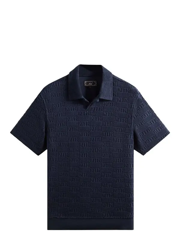 Kith Monogram Terry Polo Shirt - Black
