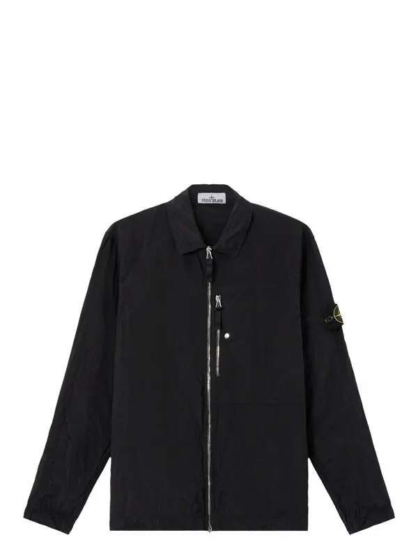 Stone Island Nylon Metal In Econyl Overshirt - Black