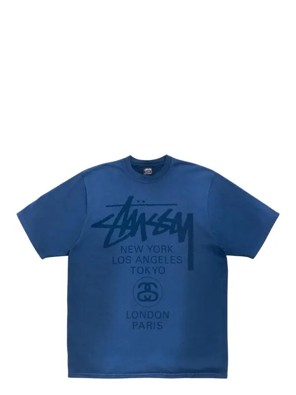 StÜssy World Tour Graphic T-shirt - Blue