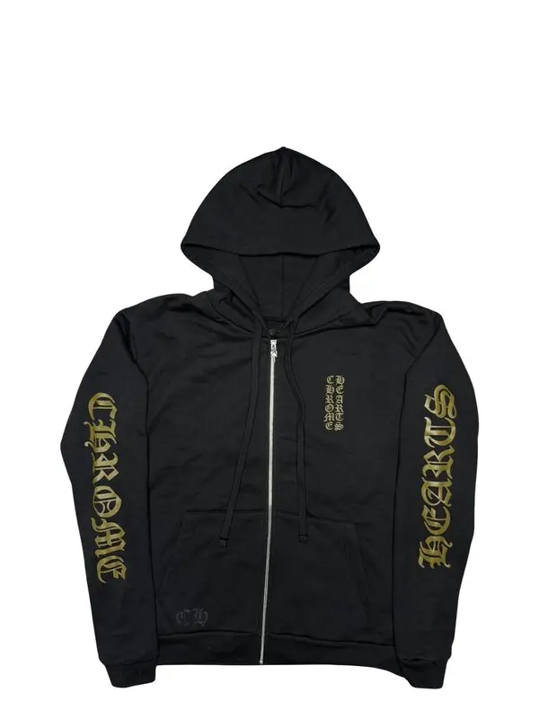 Chrome Hearts Zip Up Hoodie With Logo Detailing - Black